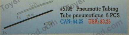 LEGO 5109 Pneumatic Tubing 23 Inch and 39 Inch Set Parts List
