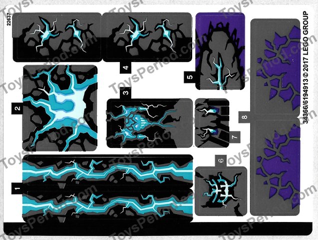 LEGO Sets with Part 70356stk01 Sticker Sheet for Set 70356 - (34366/ ...