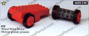 LEGO 818 Pullback Motor, Red Set Parts List