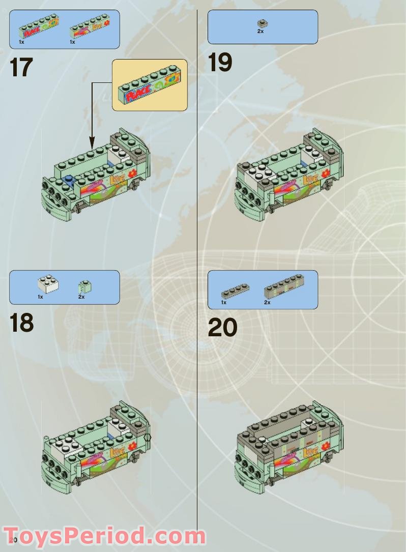 LEGO 8487 Flo's V8 Cafe Instructions and Parts List