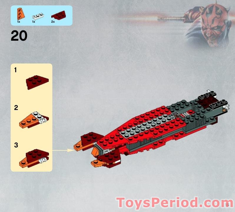LEGO 9497 Republic Striker-class Starfighter Instructions and Parts List