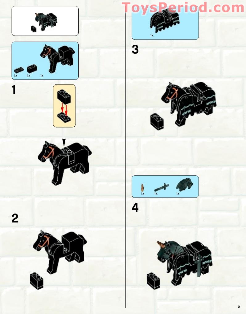 LEGO 10223 Kingdoms Joust Instructions and Parts List