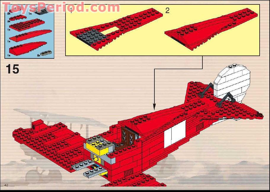 LEGO 10024 Red Baron Instructions and Parts List