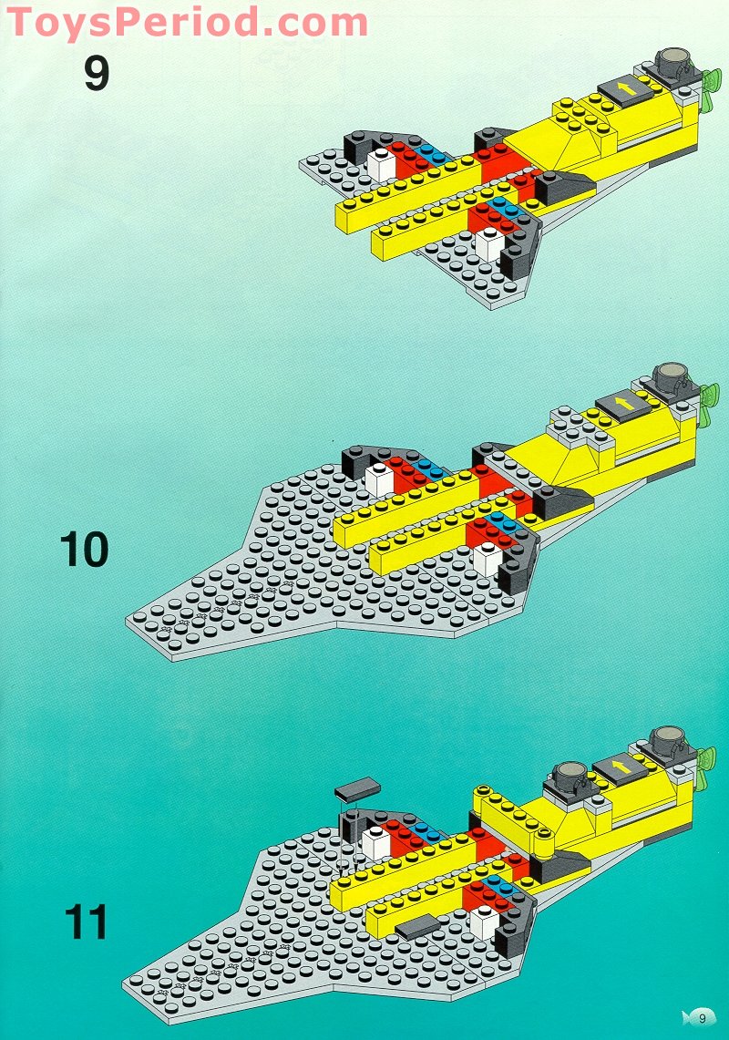 LEGO 6180 Hydro Search Sub Instructions and Parts List