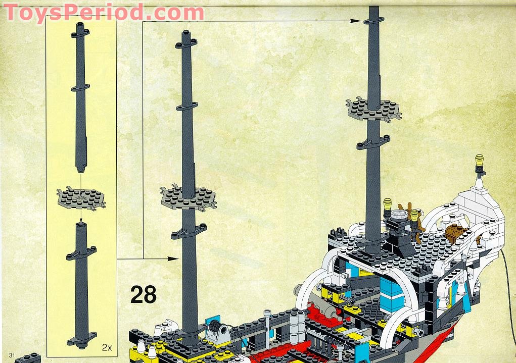 LEGO 6289 Red Beard Runner Instructions and Parts List