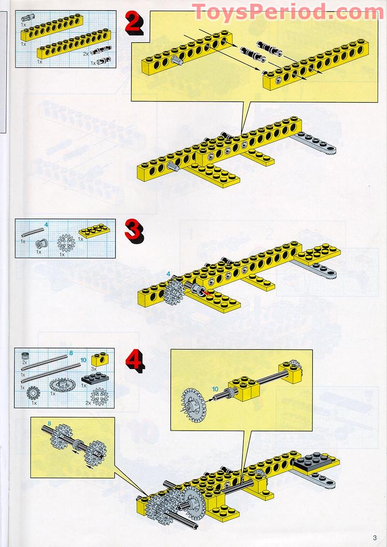 LEGO 8872 Forklift Transporter Instructions and Parts List