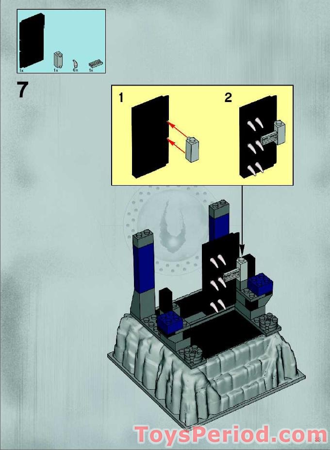 LEGO 8894 Piraka Stronghold Instructions and Parts List