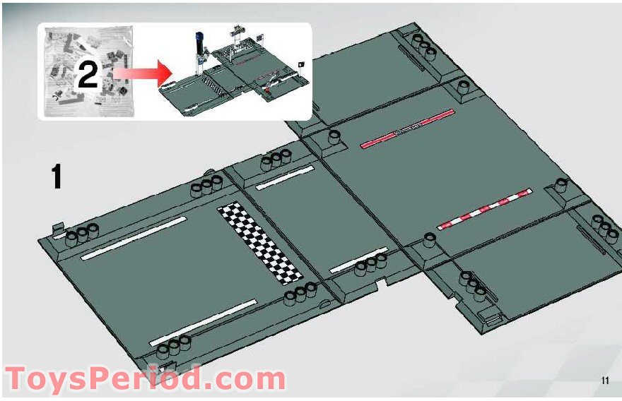 LEGO 8125 Thunder Raceway Instructions and Parts List