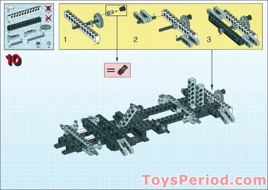LEGO 8438 Pneumatic Crane Truck Instructions and Parts List