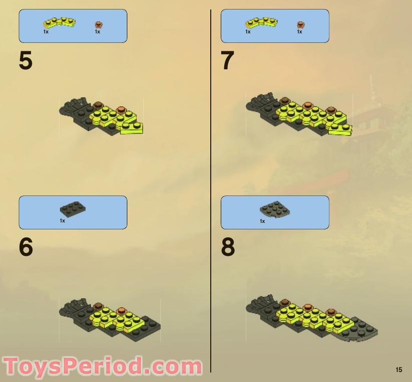 LEGO 2507 Fire Temple Instructions and Parts List