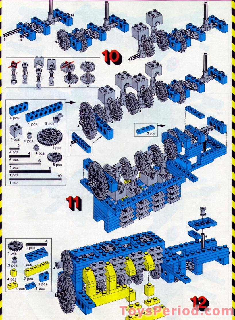 LEGO 956 Auto Chassis Instructions and Parts List