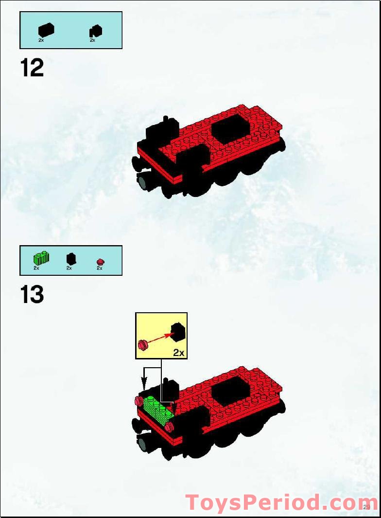 LEGO 10173 Holiday Train Instructions and Parts List