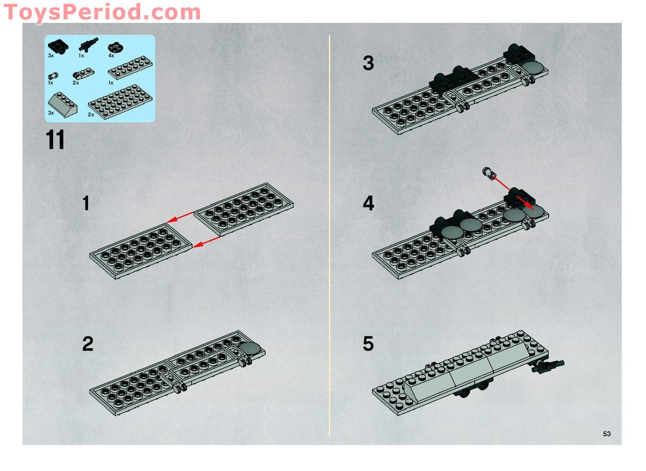 LEGO 10195 Republic Dropship with AT-OT Instructions and Parts List