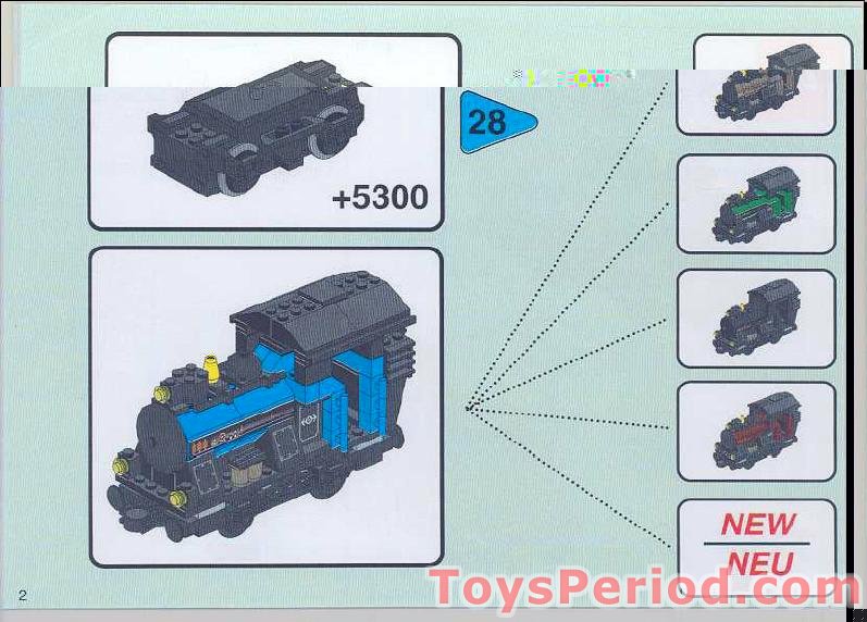 LEGO 3740 My Own Train - Small Engine Instructions and Parts List