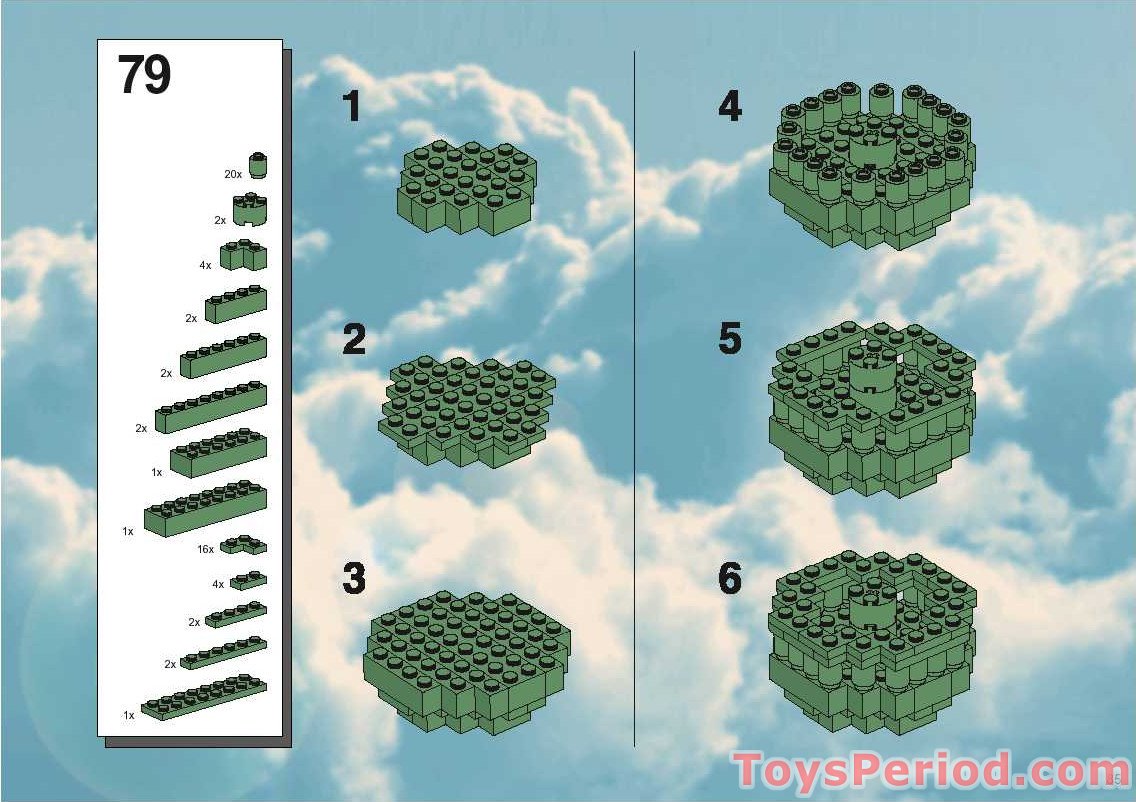 LEGO 3450 Statue of Liberty Sculpture Instructions and Parts List