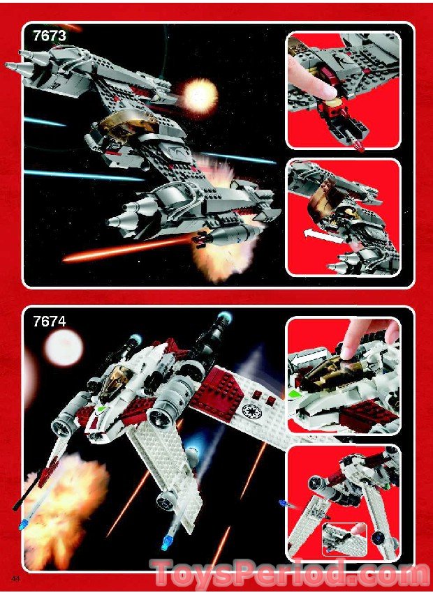 LEGO 7678 Droid Gunship Instructions and Parts List