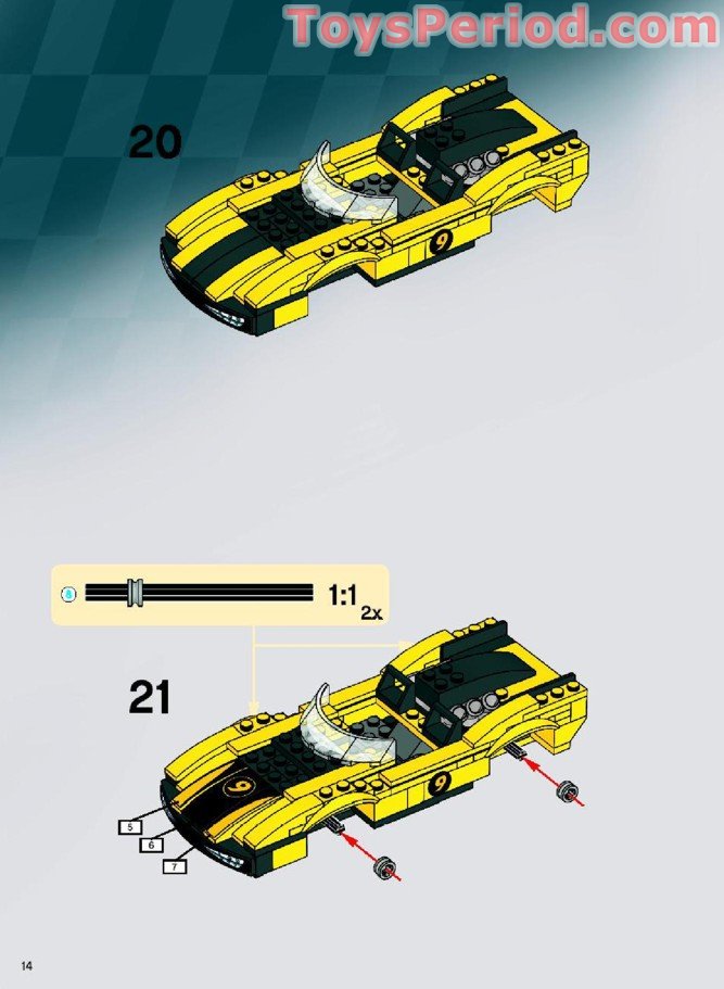 LEGO 8160 Cruncher Block and Racer X Instructions and Parts List