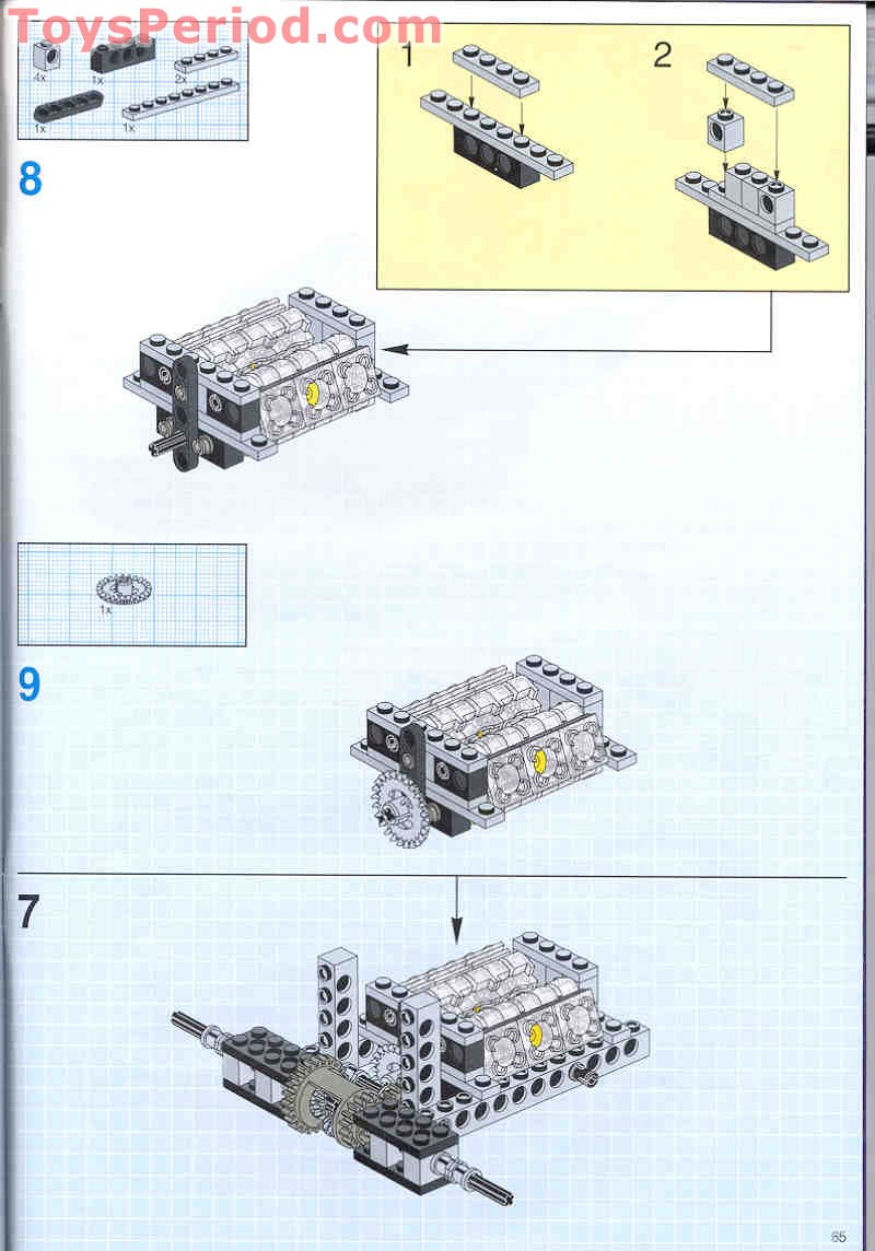 LEGO 8428 Turbo Command Instructions and Parts List