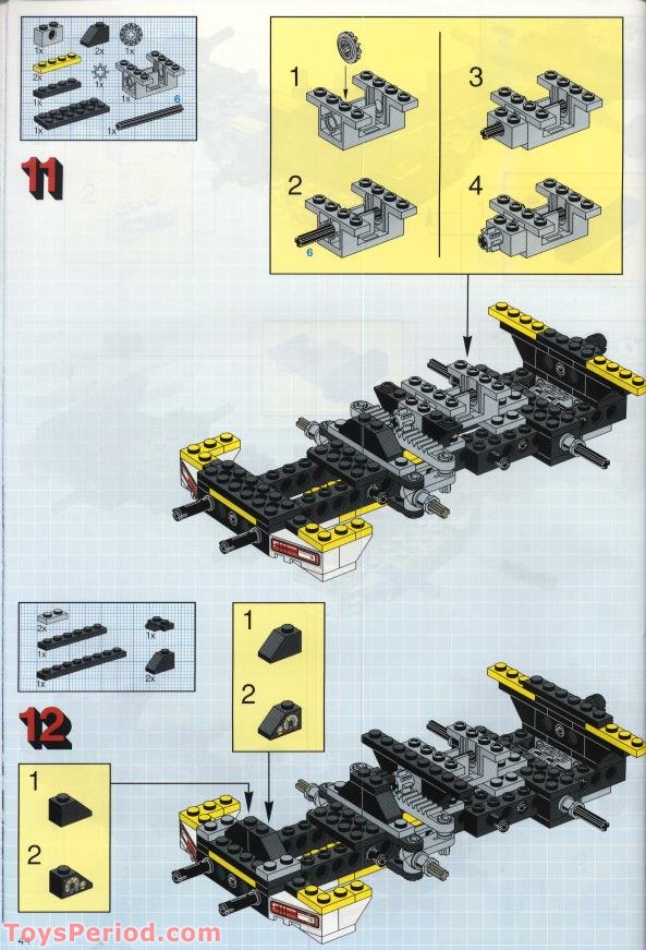 LEGO 8286 3-in-1 Car Instructions and Parts List