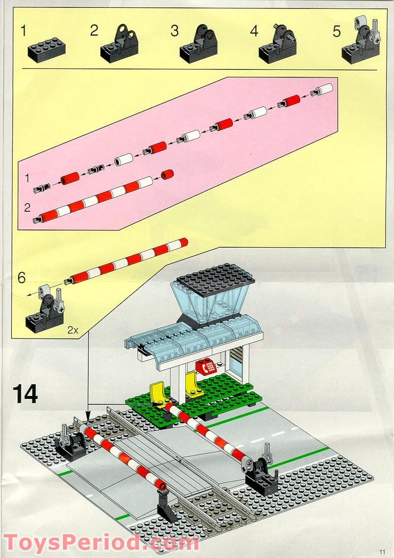 LEGO 4532 Manual Level Crossing Instructions and Parts List