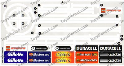 LEGO Sets with Part 3569stk02 Sticker Sheet for Set 3569 - Sheet 2 ...