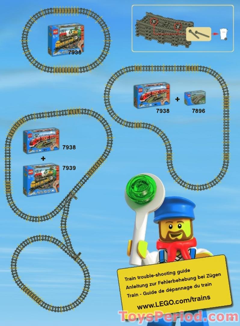 LEGO 7938 Passenger Train Instructions and Parts List
