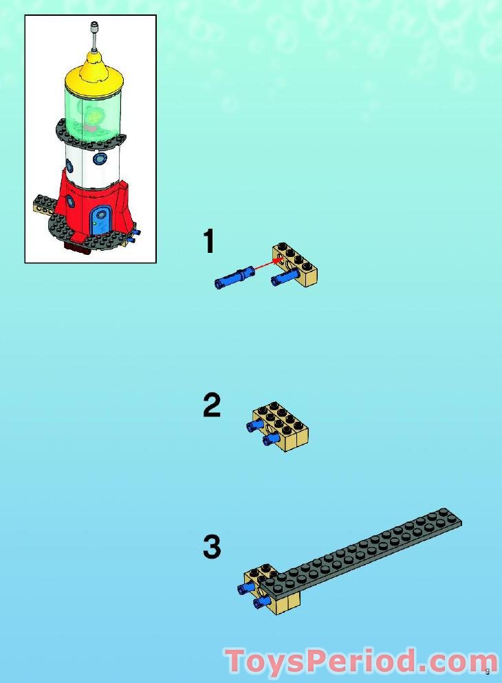 LEGO 4982 Mrs. Puff's Boating School Instructions and Parts List