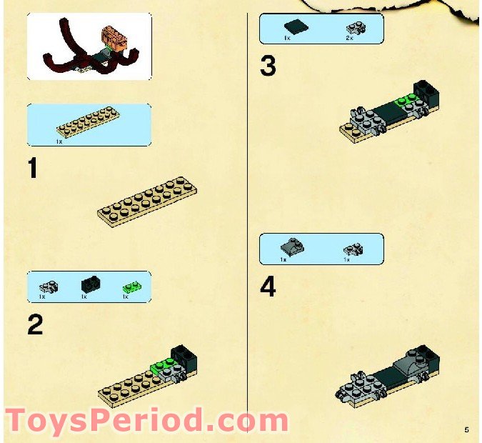 LEGO 6253 Shipwreck Hideout Instructions and Parts List