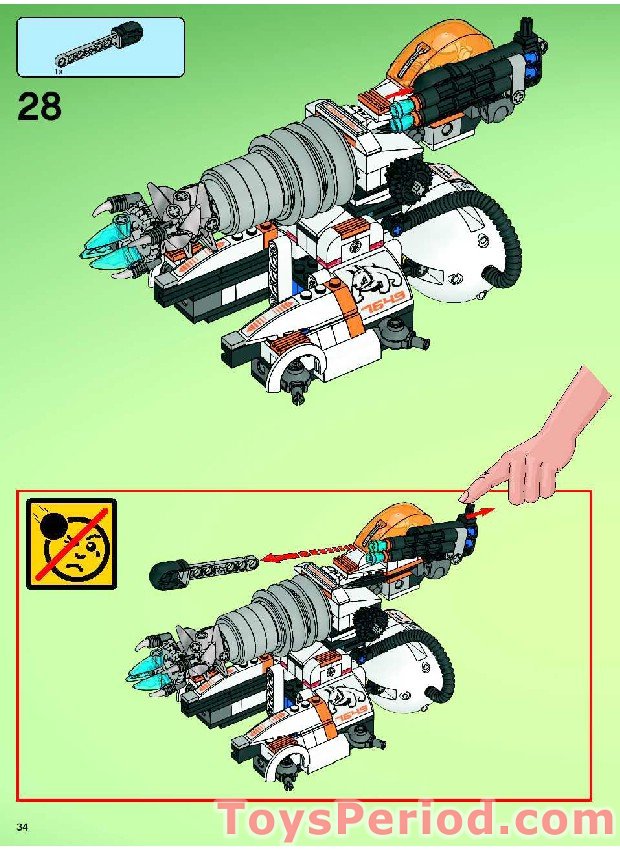LEGO 7649 MT-201 Ultra-Drill Walker Instructions and Parts List
