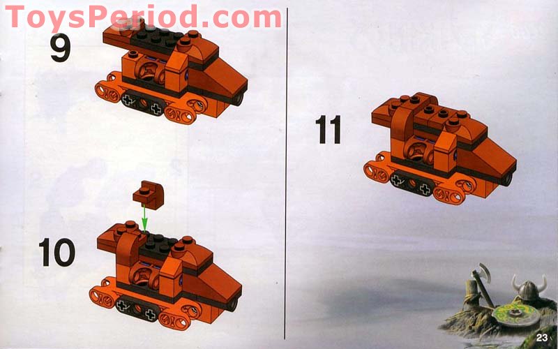 LEGO 7017 Viking Catapult Versus Nidhogg Dragon Instructions and Parts List
