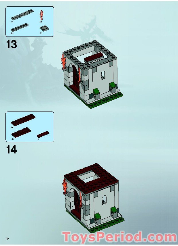LEGO 7037 Tower Raid Instructions and Parts List