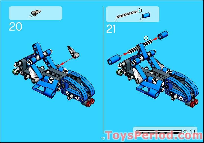 LEGO 8433 Cool Movers Instructions and Parts List