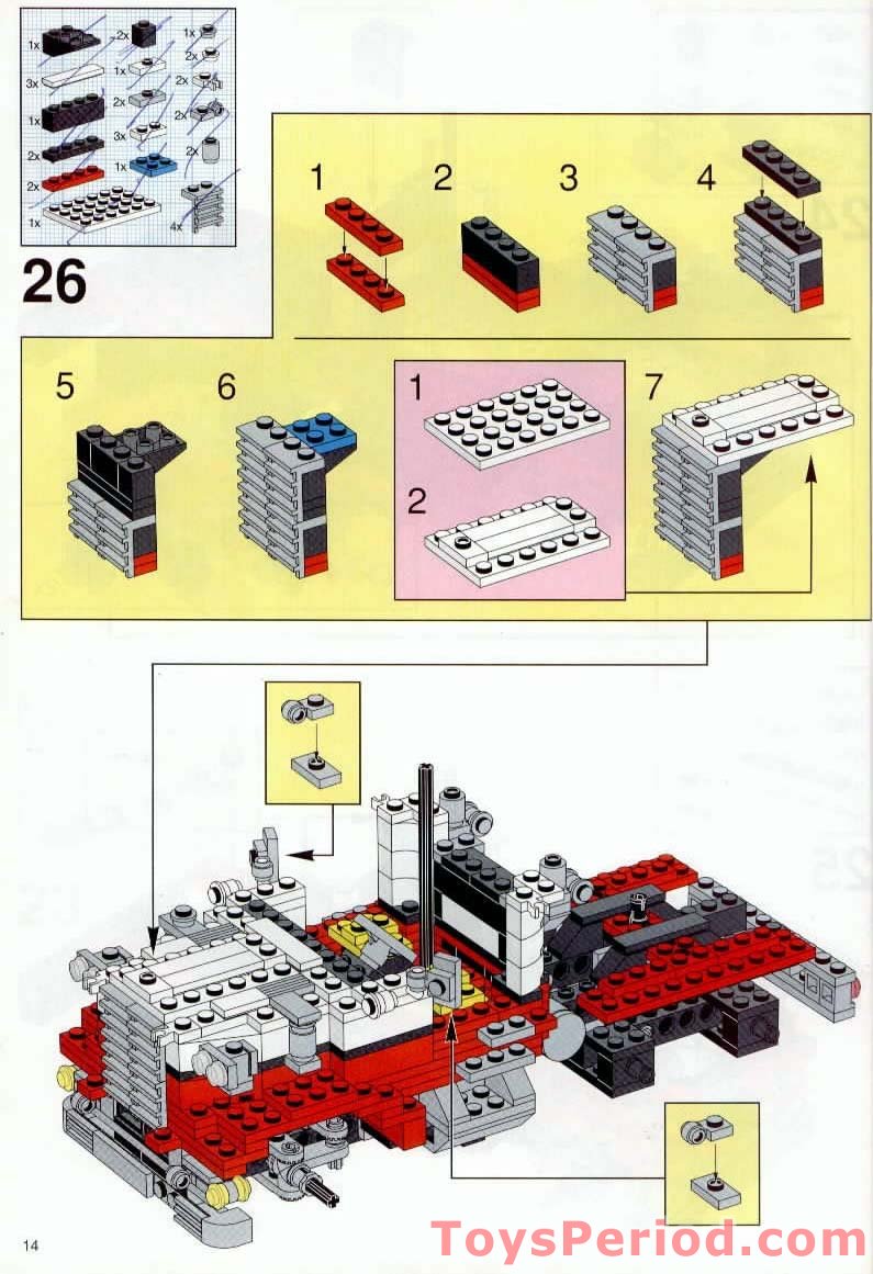 LEGO 5591 Mach II Red Bird Rig Instructions and Parts List