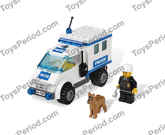 LEGO 7285 Police Dog Unit Instructions and Parts List