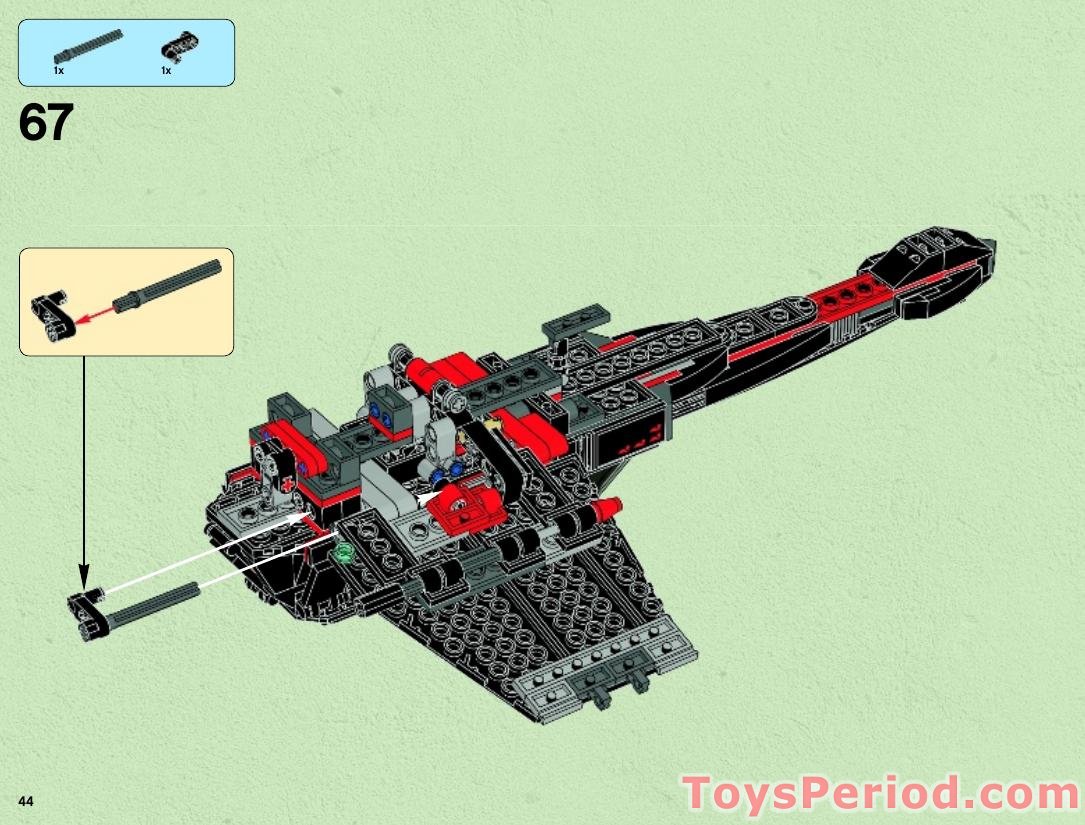 LEGO 75018 Jek-14's Stealth Starfighter Instructions and Parts List