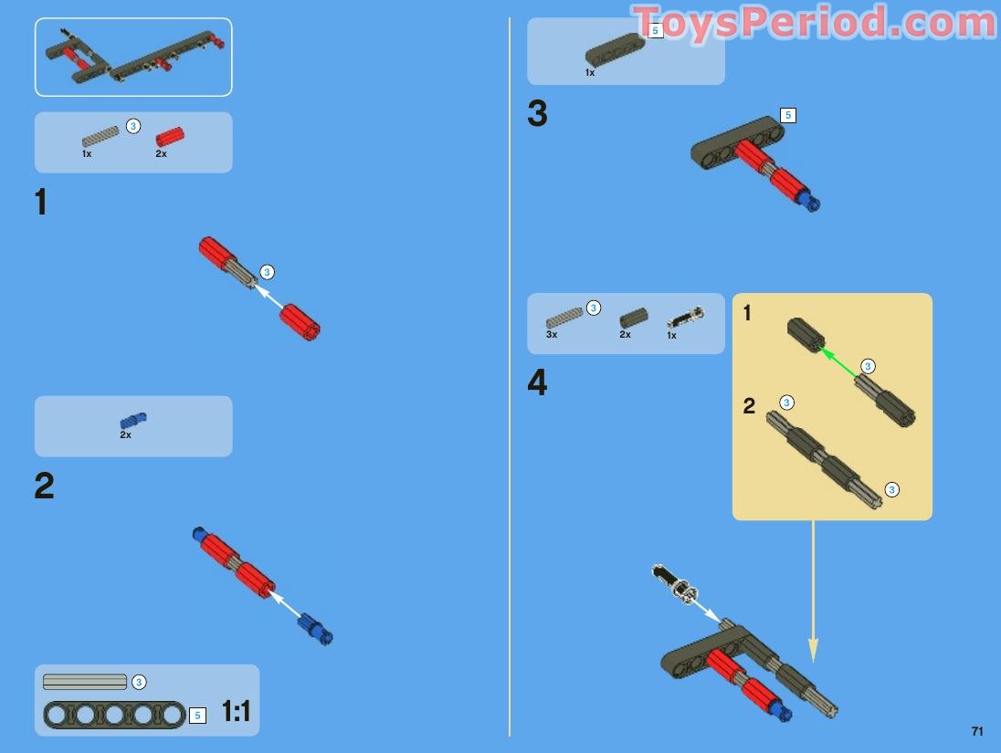 LEGO 8070 Supercar Instructions and Parts List