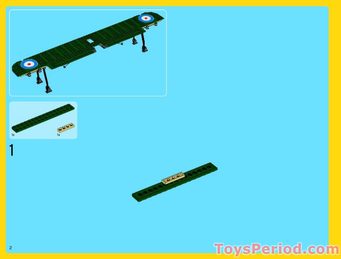 LEGO 10226 Sopwith Camel Instructions and Parts List