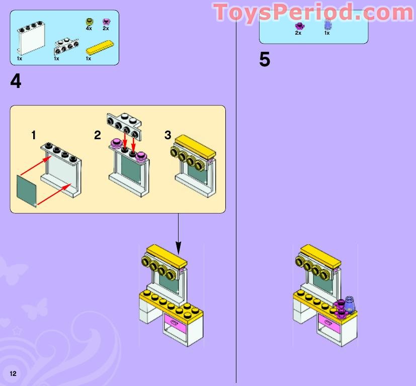 LEGO 3315 Olivia's House Instructions and Parts List