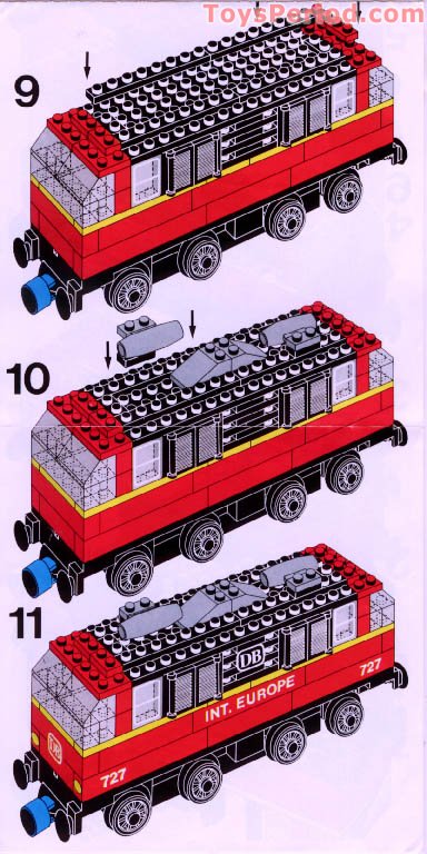 LEGO 727 12v Locomotive Instructions and Parts List