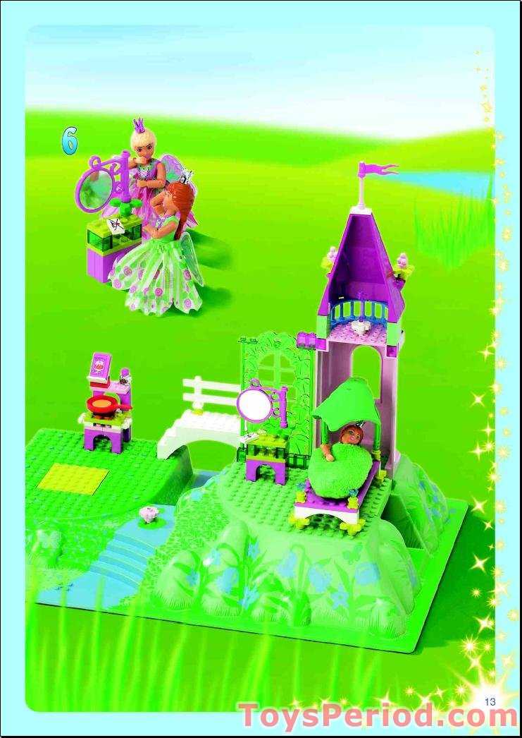 LEGO 5862-1 Flower Fairy Party, Blue Box Instructions and Parts List