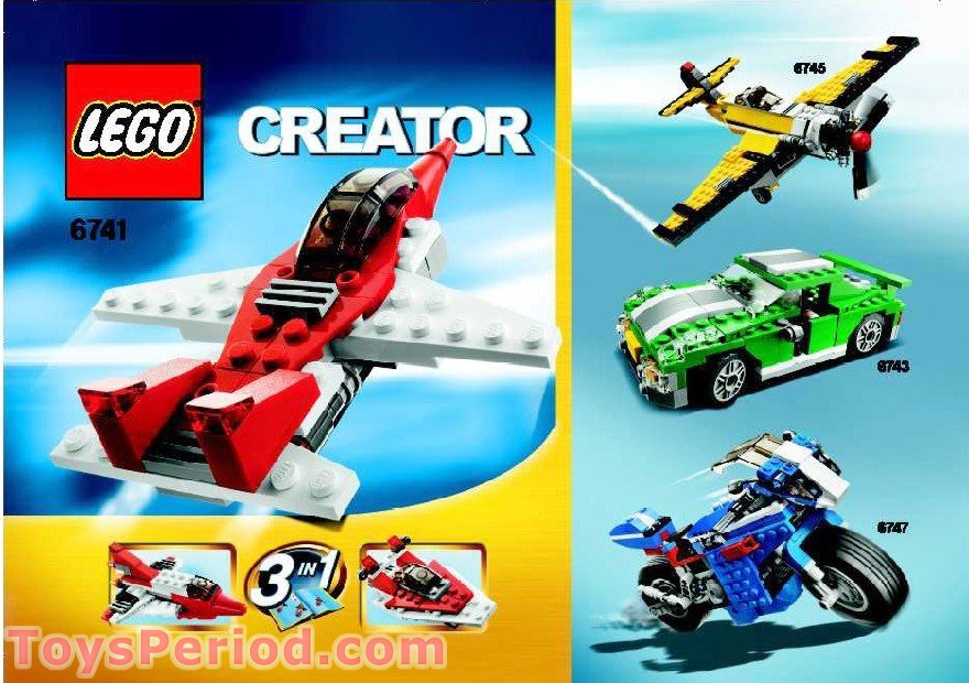 LEGO 6741 Mini Jet Instructions and Parts List