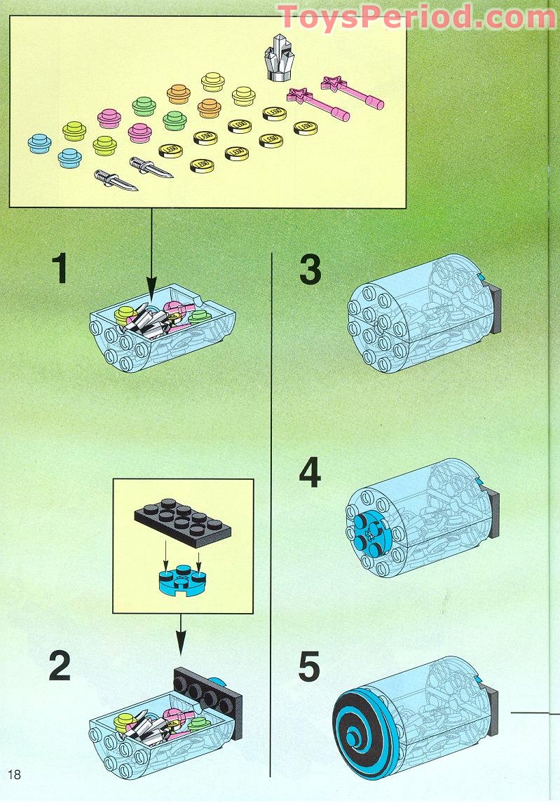 LEGO 6496 Whirling Time Warper Instructions and Parts List
