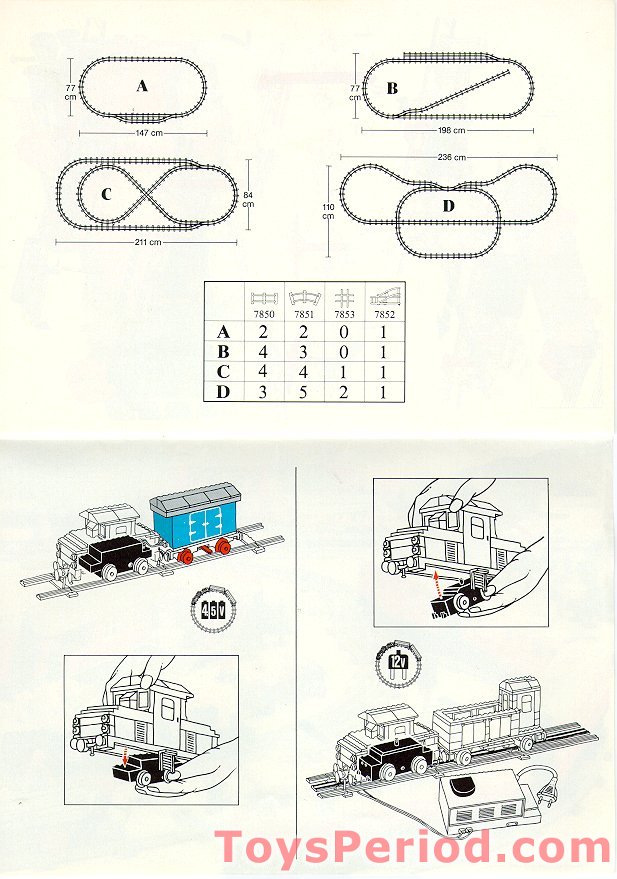 LEGO 7720 Diesel Freight Train Set, Battery Instructions and Parts List
