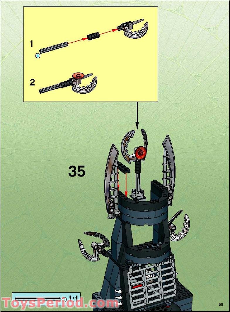 LEGO 8758 Tower of Toa Instructions and Parts List