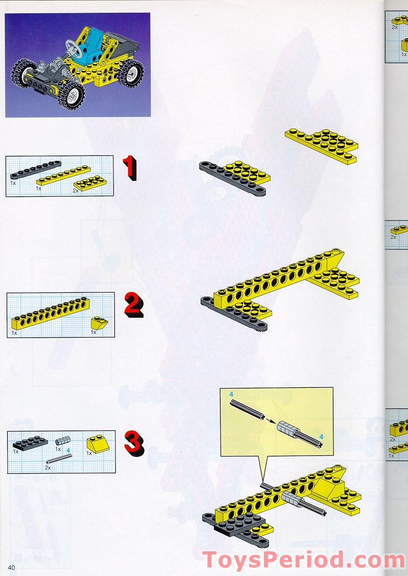 LEGO 8872 Forklift Transporter Instructions and Parts List