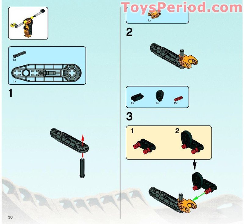LEGO 8998 Toa Mata Nui Instructions and Parts List