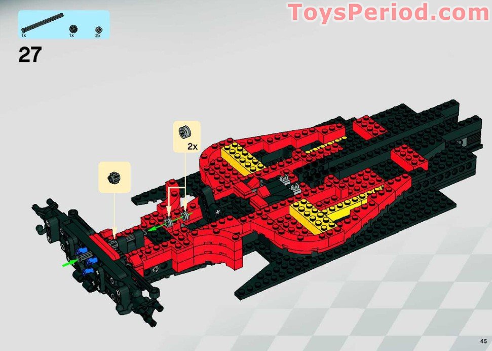 LEGO 8157 Ferrari F1 1:9 Instructions and Parts List