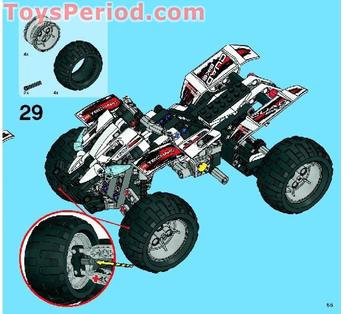 LEGO 8262 Quad Bike Set Parts Inventory and Instructions - LEGO ...