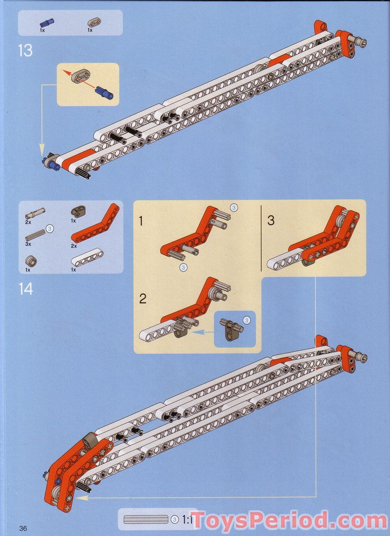 LEGO 8288 Crawler Crane Instructions and Parts List