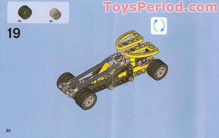 LEGO 8290 Mini Forklift Instructions and Parts List